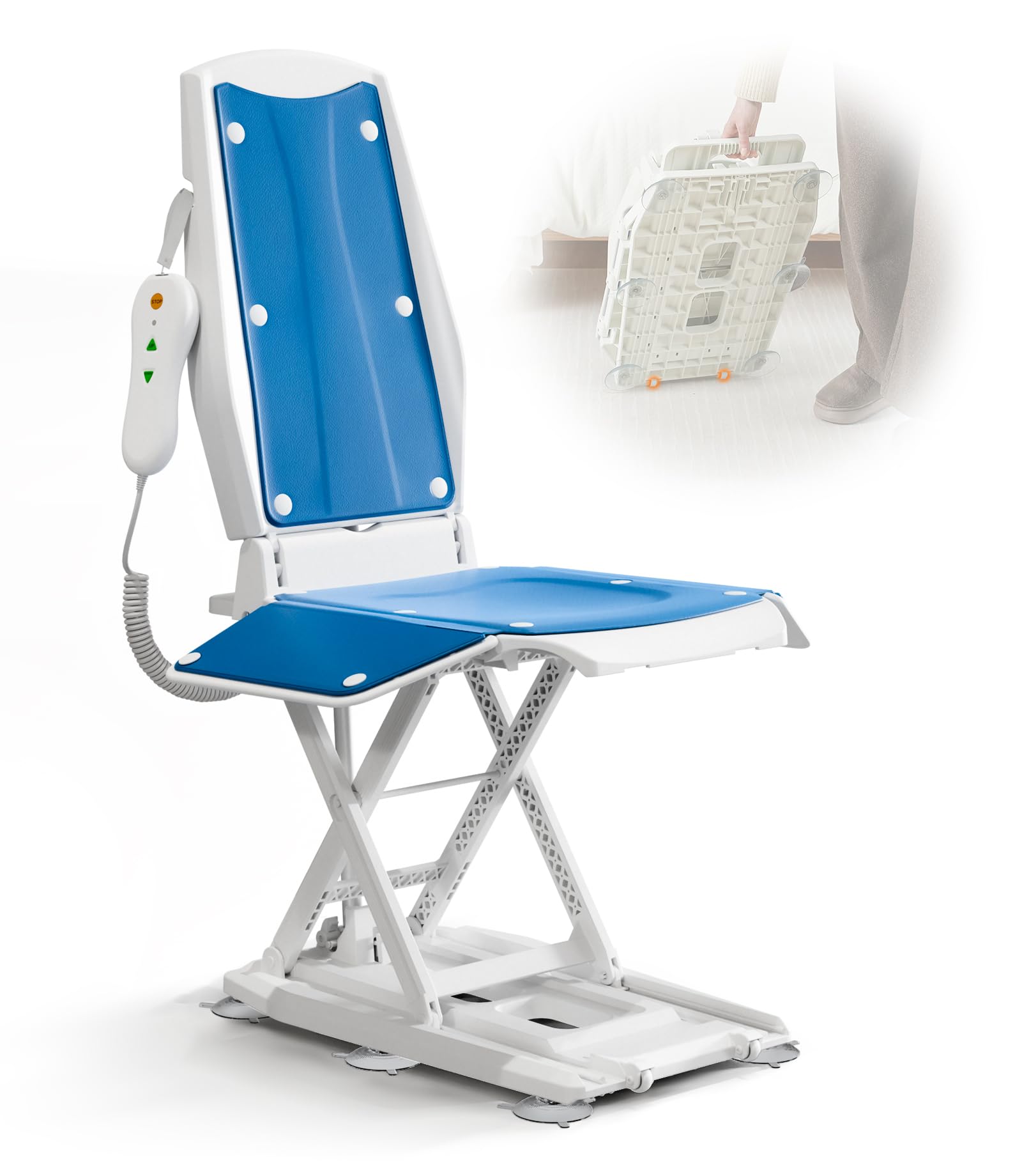 VOCIC Upgrade Electric Chair Lift with Wheels, Get Up from Floor ...