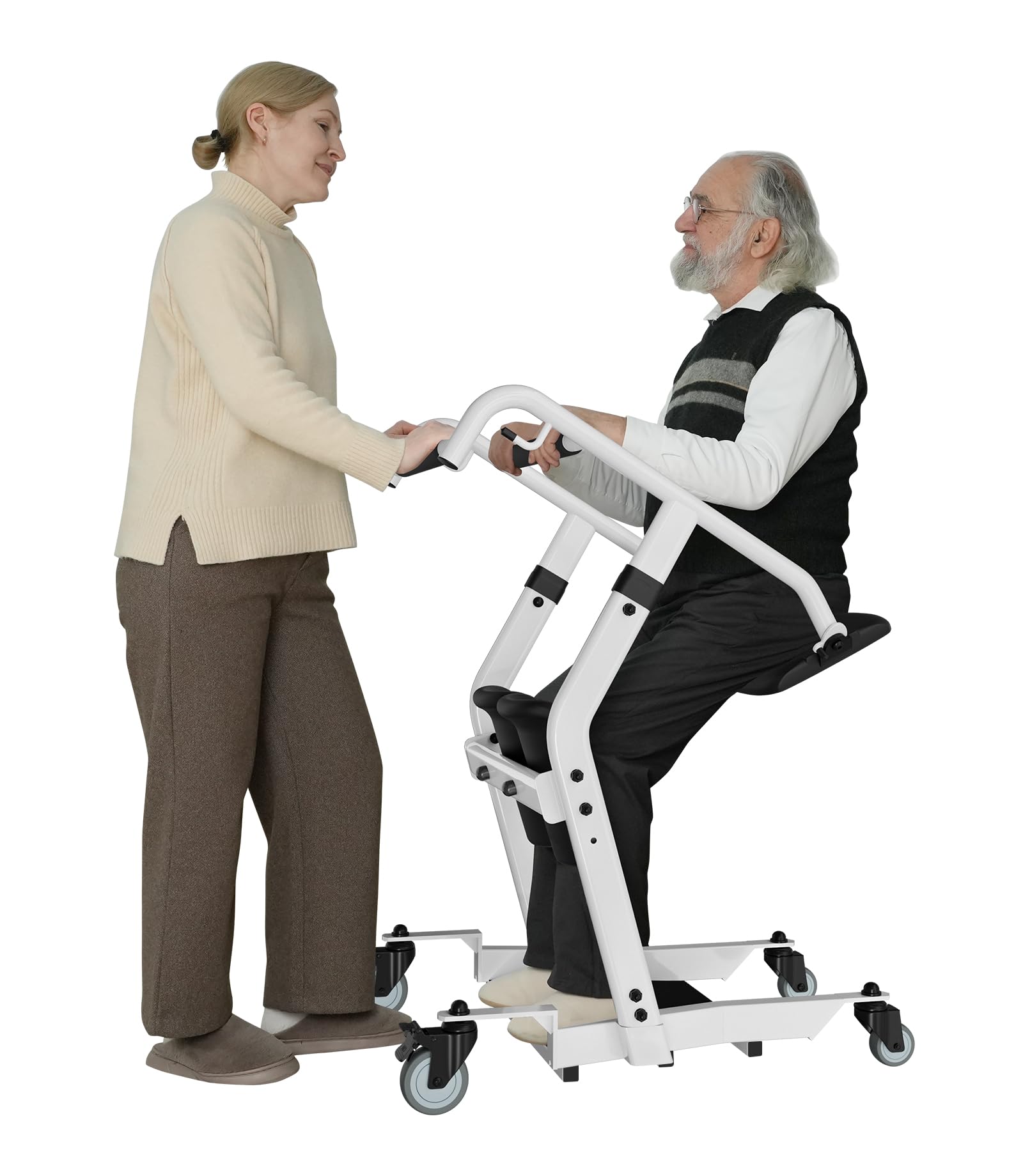 VOCIC Upgrade Sit to Stand Lift, One-Step Stand Assist Lift for Elderly ...